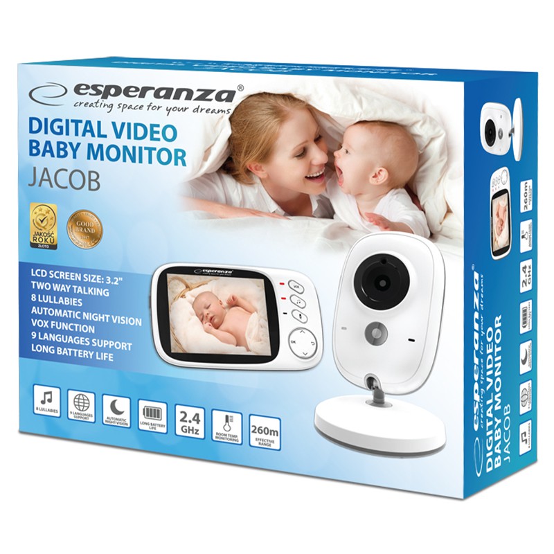 BABY MONITOR LCD 3.2 INCH JACOB ESPERANZA | ESP-EHM002 | Lechpol Electronic